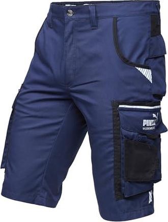 Puma Workwear Precision X Short de Travail pour Hommes, Nombreuses Poches & Réflecteurs - Idéal pour Les Artisans, Les ouvriers de Production et de Constru