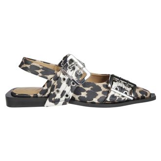 Ganni Buckle Satin Print - - Shoes - Damen - Mehrfarbig - 36 EU