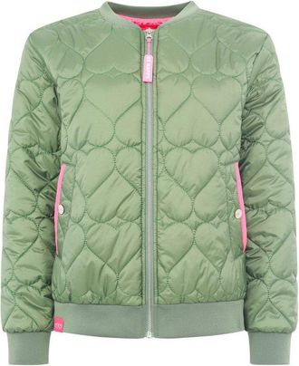 Zwillingsherz Steppjacke Bomberjacke mit gesteppten Herzen, mit Taschen und Reißverschluss