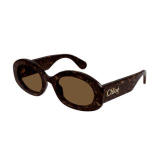 Chlo&eacute; unisex, Accessoires, Brun, Taille: ONE Size Ch0258S Oval Lunettes de soleil