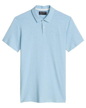 Marc O'Polo Poloshirt aus softer Bio-Baumwolle mit Label-Stickerei, Shaped Fit in