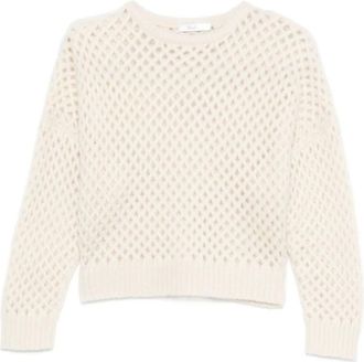 Max Mara Femme, Pulls, Beige, Taille: 38 FR Pull ajour&eacute; Essen