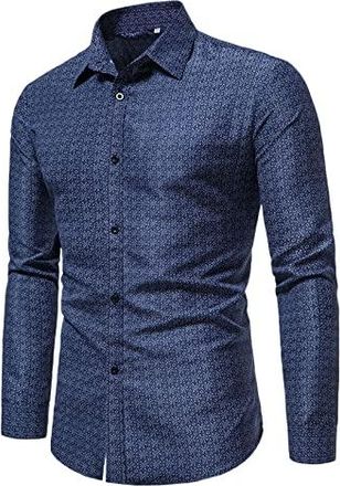 Generic Chemises habill&eacute;es pour homme, chemises &agrave; manches longues et col rabattable, col boutonn&eacute;, chemise de smoking d&eacute;contract&eacute;e, costume de f&ecirc;te, costume d