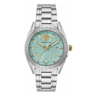 Versace Homme, Accessoires, Bleu, Taille: ONE Size V-Code Watch