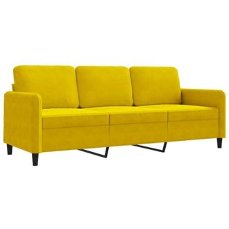 vidaXL 3-Sitzer-Sofa Gelb 180 cm Samt Vidaxl