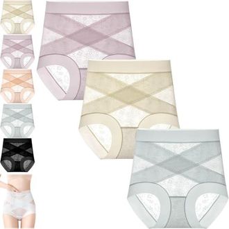 Generic Culotte, culotte &eacute;tanche taille haute avec soutien du ventre pour femmes &acirc;g&eacute;es sous-v&ecirc;tements, 3 pi&egrave;ces - C, XL