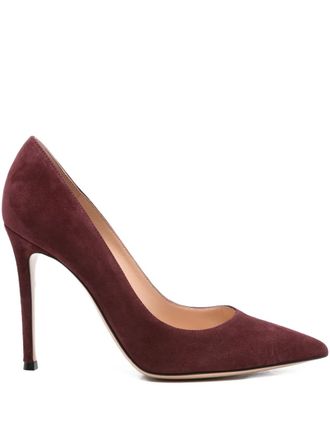 Gianvito Rossi Spitze Wildleder-Pumps 105mm - Braun