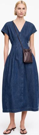 Arket Denimkleid Mit Falten -Blau