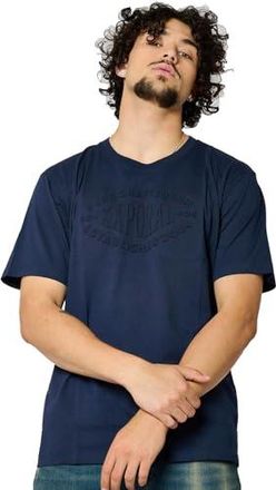 Kaporal T-Shirt Bleu Homme 100% Coton Bio - Valdo - S - Bleu