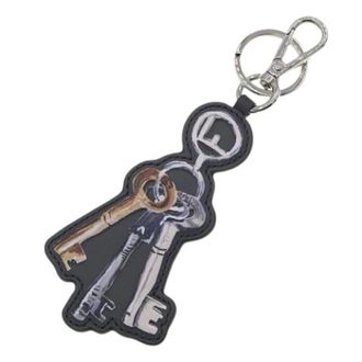 Fendi unisex, Pre-owned, Gris, Taille: ONE Size Porte-cl&eacute;s en cuir Pre-owned