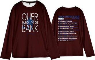 Generic Alexander Eder Quer durch die Bank Tour 2026 Merch T-shirt &agrave; manches longues et col rond, 01, XXL