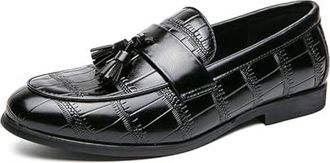 Minitoo Mocassins dété confortables pour homme avec pompon, Y2209 Noir, 38 EU