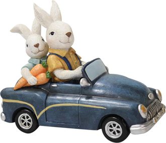 Pretyzoom Osterhase Osterdekoration Osterkaninchen Modell Ornament Osterornament Ostern Desktop Dekoration Osterkaninchen Party Hase Im Auto Figur Hasenform