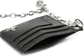 Vivienne Westwood Leather with Chain Card Case - Black
