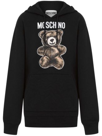 Moschino Hoodie mit Teddy-Print - Schwarz