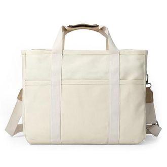 Generic Sac &agrave; bandouli&egrave;re Hobo en toile pour femme, grand tote pratique et polyvalent avec plusieurs poches, bandouli&egrave;re ajustable pour le travail, l&eacute;cole, le