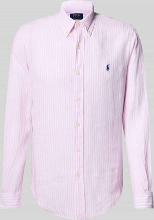 Polo Ralph Lauren Custom Fit Leinenhemd mit Label-Stitching