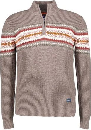 N.Z.A. Herren Pullover braun Wolle Norweger
