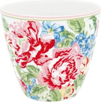 Green Gate Kaffeebecher, Kaffeetasse, Becher - Latte Cup - Emmaline - Keramik - weiß - 300 ml