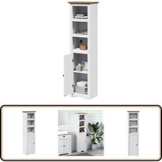vidaXL Badschrank bodo Weiß und Braun 44x30x160 cm - Vidaxl