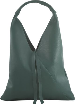 modamoda.de T260 Damen Leder Schultertasche Shopper Elegant Alltagstauglich handmade in Italy, Farbe:Petrol