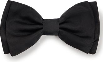 BOSS Herren H-BOW TIE In Italien gefertigte Fliege aus Seiden-Jacquard Schwarz Stck