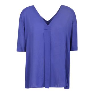 Xacus V-Ausschnitt Bluse - - Blouses & Shirts - Damen - Blau - S
