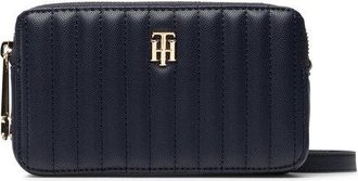 Tommy Hilfiger Handtasche Th Timeless Camer Bag Quilted AW0AW13143 Dunkelblau