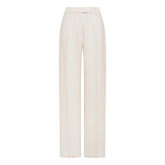 Seventy Pantalone lungo in viscosa crepe microresca - - Trousers - Damen - Wei&szlig; - 2XL