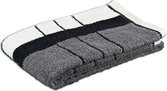 Gözze Strandtücher, 100% Baumwolle, Berlin, Streifen, 70 x 140 cm - Anthrazit/Schwarz