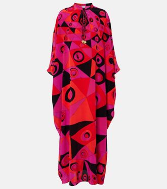 Pucci Kaftan Occhi aus Seiden-Twill