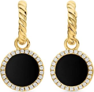 David Yurman boucles doreilles Petite DY Elements en or 18ct pavées de diamants (22,6 mm)