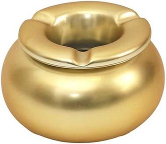 The Home Deco Factory TB1050, Aschenbecher Marokkanisch Durchmesser 10cm, Design und ultra-praktisch, dieser Aschenbecher goldfarben mit orientalischer Inspiration