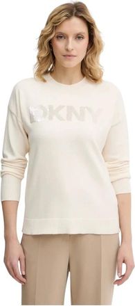 DKNY Dkny, Damen, Strickwaren, Beige, SGr&ouml;&szlig;e