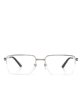 Cartier lunettes de vue à monture rectangulaire - Argent