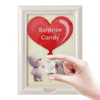 Generic Bilderrahmen S&uuml;&szlig;igkeitenspender | N&uuml;tzliche Weihnachtsb&auml;r Kaugummikugeln Automat | Schnelle Verteilung S&uuml;&szlig;igkeiten Bilderrahmen | F&uuml;r Geburtstagsfeier