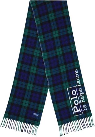 Polo Ralph Lauren Femme, Accessoires, Multicolore, Taille: ONE Size Knitted Tartan Logo Scarf