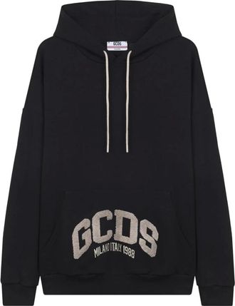 GCDS Gcds, Homme, Sweatshirts et sweats &agrave; capuche, Noir, Taille: XS Logo Lounge Hooded SweaT-shirt