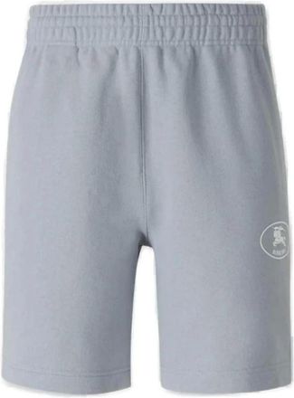 Burberry Homme, Shorts, Gris, Taille: S Logo Print Cotton Sweat Shorts