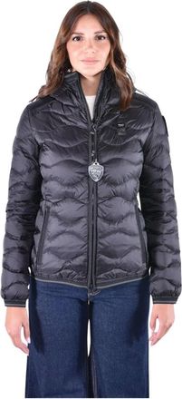 Blauer Doudoune matelass&eacute;e &agrave; surpiq&ucirc;res ondul&eacute;es - Femme - Vestes - Noir - Taille: 36 FR