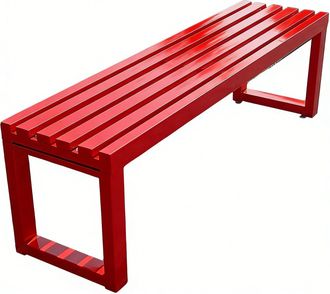 Generic Gartenbank Ohne Lehne, Sitzbank Flur 2 Personen Parkbank Aus Metall 80/100/120/150/180 cm Terrassenbank Essbank Au&szlig;enbank Wasser Und Wetterfest, Balko