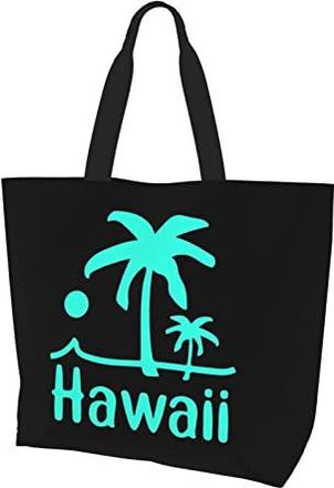 AOOEDM Sac &agrave; provisions r&eacute;utilisable en toile hawa&iuml;enne pour dames