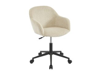 Vente-Unique B&uuml;rostuhl - Cordstoff - Creme - Marenzia