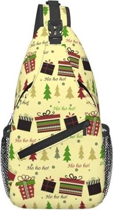 Generic Bo&icirc;tes De No&euml;l R&eacute;tro Sac &Agrave; Bandouli&egrave;re Multifonctionnel Sacs &Agrave; Dos Antivol Sac Poitrine Pour Randonn&eacute;e Femme Homme