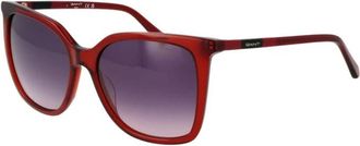 GANT Femme, Accessoires, Rouge, Taille: ONE Size Lunettes de soleil rondes en ac&eacute;tate avec protection UV