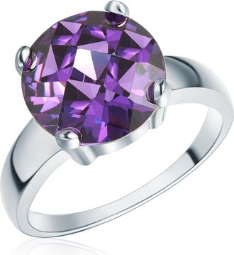 Rafaela Donata Damen-Ring Classic Collection 925 Sterling Silber Zirkonia violett facettiert Gr. 60 60800078