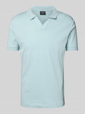 Strellson Poloshirt mit gerippten Abschl&uuml;ssen Modell Clark