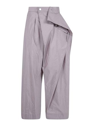 Issey Miyake Pantalons D&eacute;contract&eacute;s - Gris