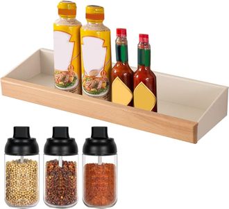 Generic Wandmontierte Regale - 31x13x6cm Schwimmendes Rack, Holzausstellungsständer, Langlebiger Rustikaler Küche Badezimmer Wohnzimmer Organizer | Dekorative