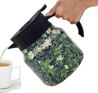 Generic Carafe isotherme pour liquides chauds - Infuseur &agrave; th&eacute; de 1000 ml avec motif floral vintage, infuseur &agrave; th&eacute; esth&eacute;tique, tasse &agrave; th&eacute; isotherme pour th&eacute;